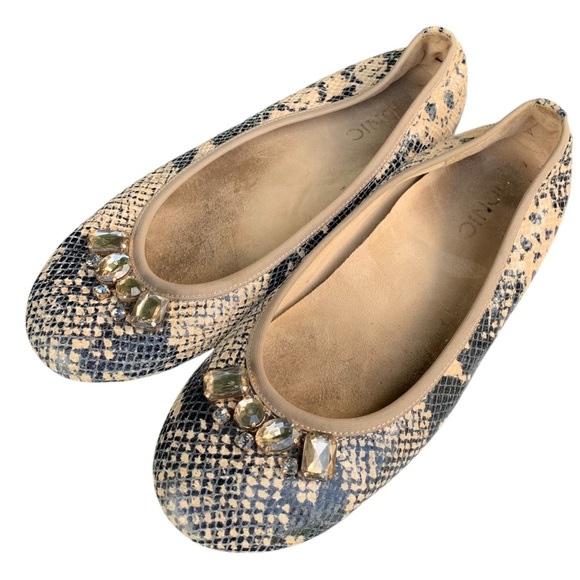 Vionic | Shoes | Vionic Spark Kiska Ballet Flat Black Beige Snake Rose ...